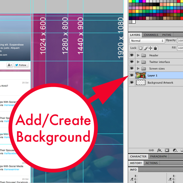 Seamless Twitter Background and Header Template - FREE