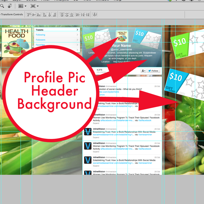 Seamless Twitter Background and Header Template - FREE