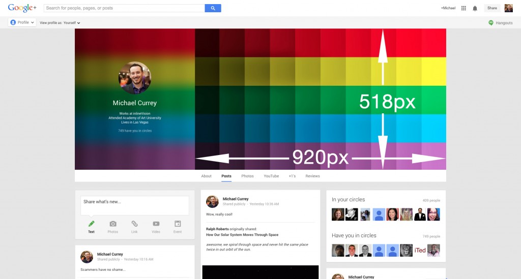 Google Plus Cover Photo & Profile Photo Template » Blog: Social Media ...